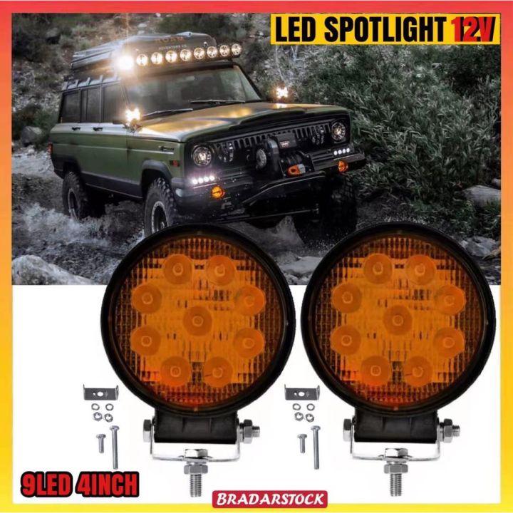 LED SPOTLIGHT 27W 4INCH High Power Beam Spotlight Daylight Worklight ...