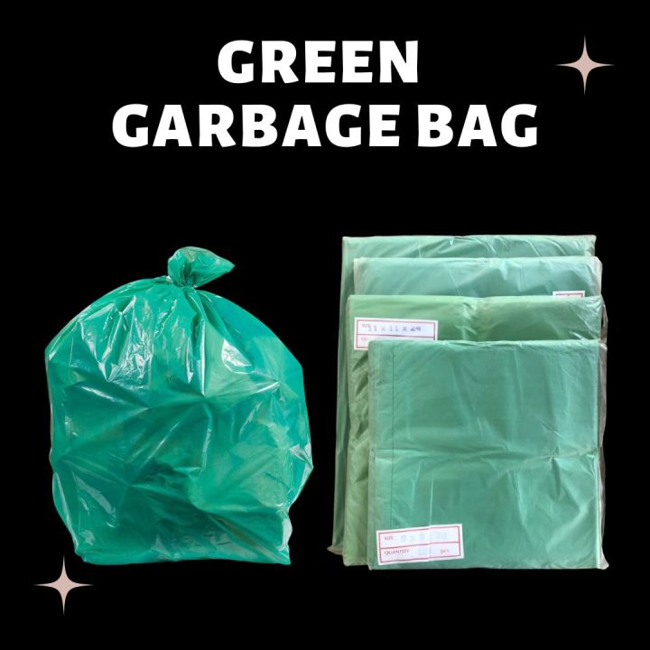 HD Green Garbage bag Thick Trash Bag Set of 100 Pcs | Lazada PH
