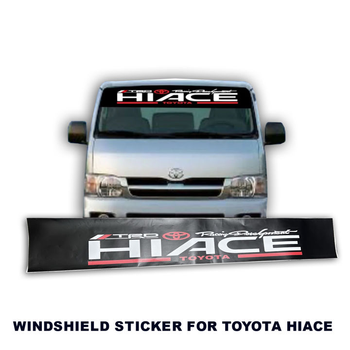 Windshield Sticker TRD Toyota HiAce Decal Sticker for Hi Ace GL Grandia ...