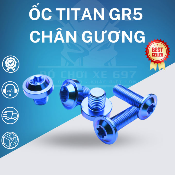 [Giá 1 con] Ốc titan GR5 chân gương xe máy xe điện. 10li và 8li Gen ...