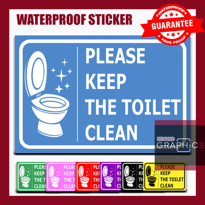 BG Keep Toilet Clean Sign PVC Sticker Metal Sheet | Lazada PH