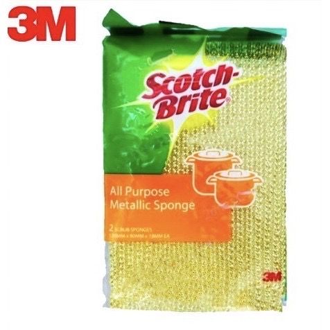 3M Scotch Brite All Purpose Metallic Sponge (Non-Stick Pan, Pot, Wok ...