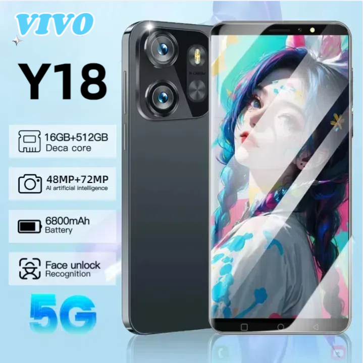 ViV0 Y18 5G Smartphone 7.5-inch HD screen 16GB+512GB Dual SIM Dual ...