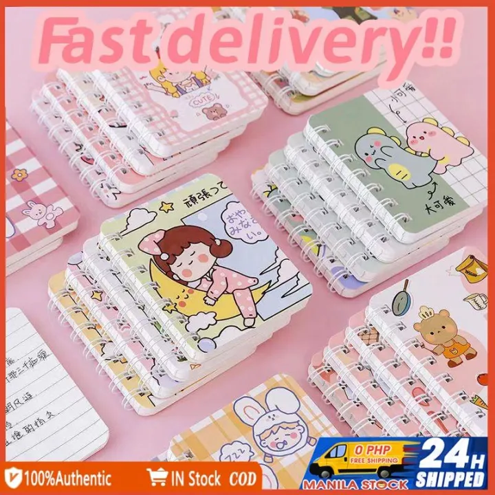 mini diary book diary A7 Cute Mini Spiral Notebook Cartoon Diary ...