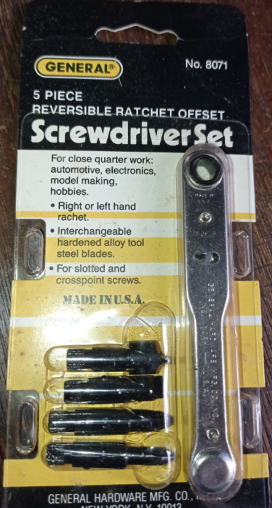 GENERAL. ratchet offset Screwdriver Set | Lazada PH
