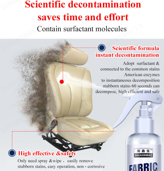 Fabric Cleaner Velvet Roof Cleaner Interior Cleaner Powerful Stain ...