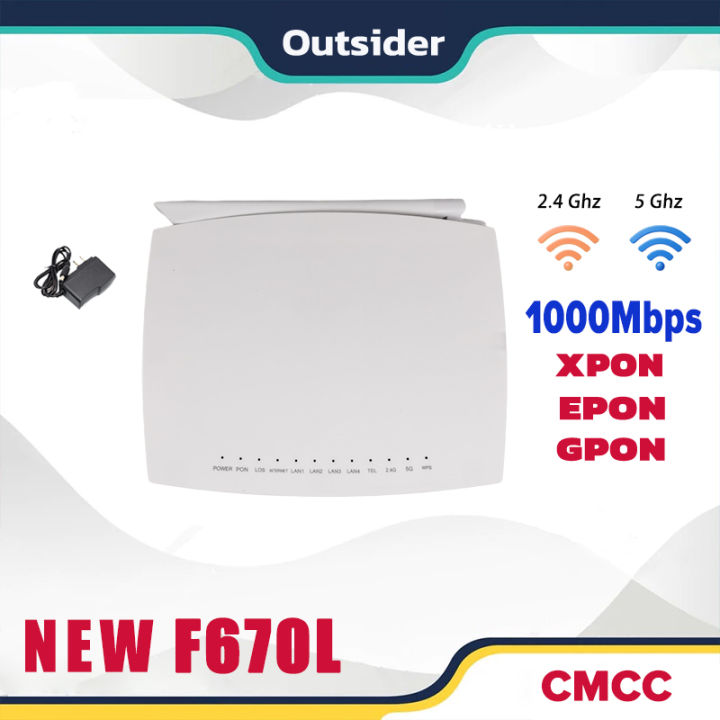 ONU 20PS F670L 5G WiFi Router - Dual Band GPON/EPON | 4GE+1Tel+2USB ...