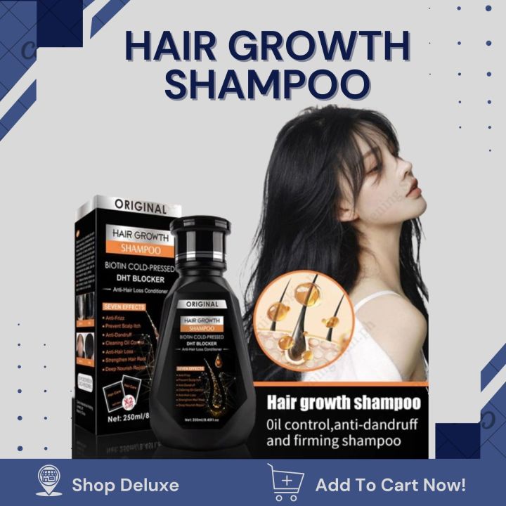 Hair Growth Shampoo BIOTIN COLD-PRESSED DHT BLOCKER Anti hairloss ...