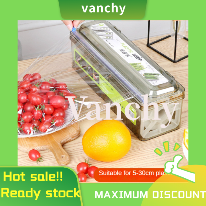 Vanchy Cling Wrap Cutter Cling Film Cutter Clear Film Wrap Cutter ...