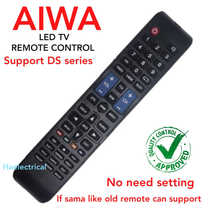 AIWA TV Remote Control AIWA DS Series Replacement JU50DS300S JU50DS700S ...
