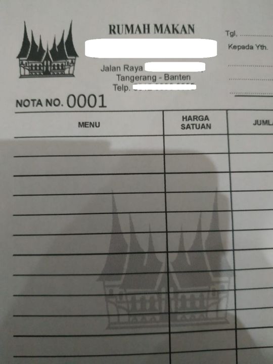 NOTA KWITANSI PENJUALAN CUSTOM DESAIN PAKAI NUMERATOR / PENOMORAN ...