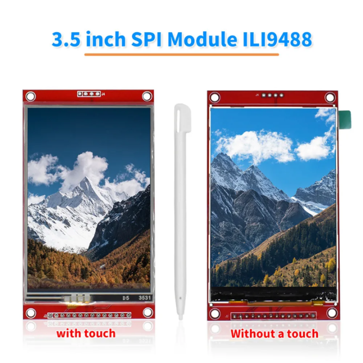 3.5 inch TFT LCD Module with Touch Panel ILI9488 Driver 320x480 SPI port serial interface (9 IO ...