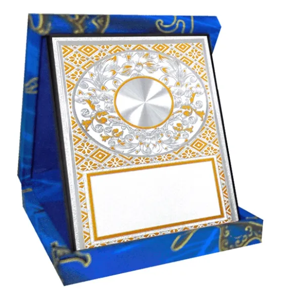 PLAQUE Wooden Box - WB6477 (A) Batik Blue Songket Design | Lazada