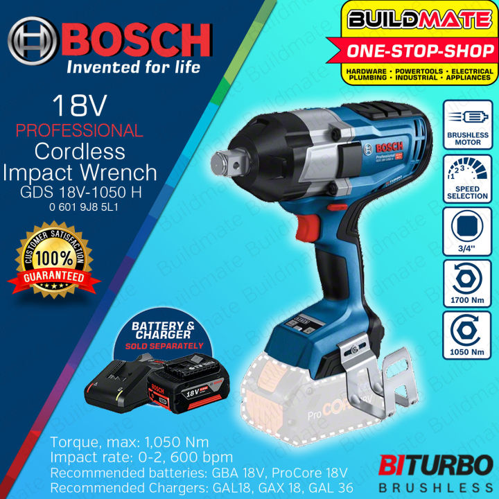 BOSCH Professional Cordless Lithium Ion Li-Ion Impact Drill Driver GDS ...