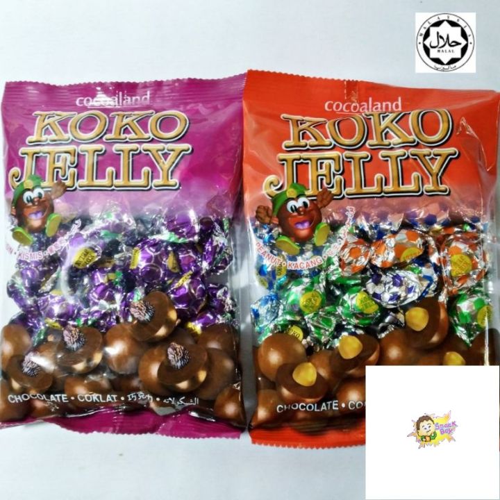 Cocoaland Chocolate Koko Jelly ( Raisin / Peanut Flavor ) 110g | Lazada