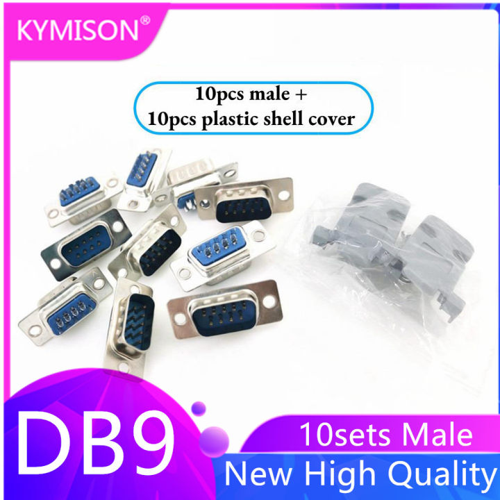 10sets RS232 Parallel Serial Port DB9 2-Rows 9 Pin D Sub 10pcs Male ...