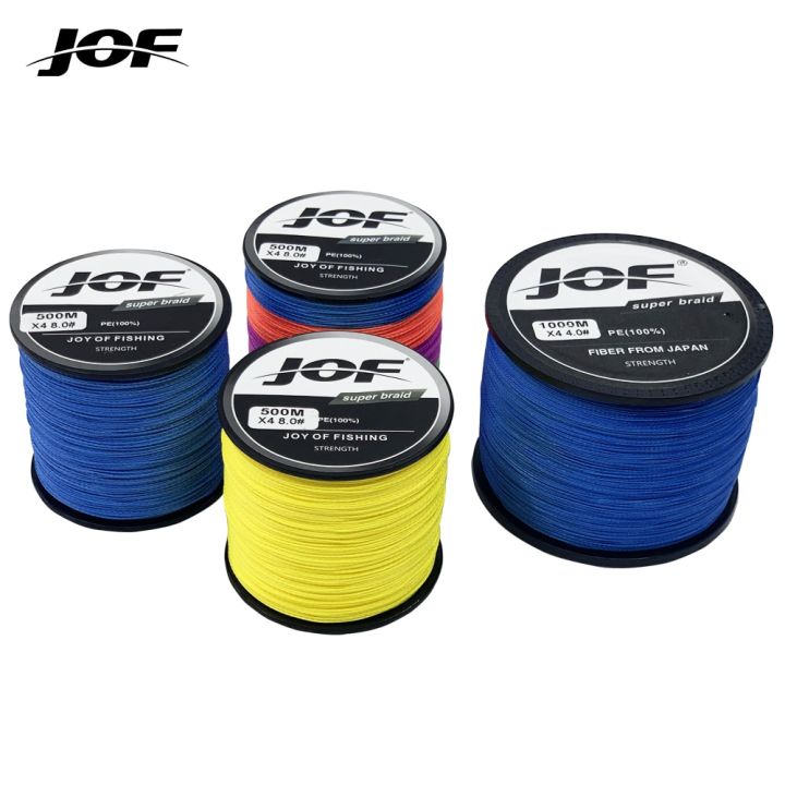 JOF 8 Strands 300M 500M 1000M Braided Fishing Line Multifilament Carp ...