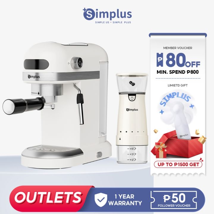 Simplus Espresso Coffee Maker Machine Semi-Automatic With Electric ...