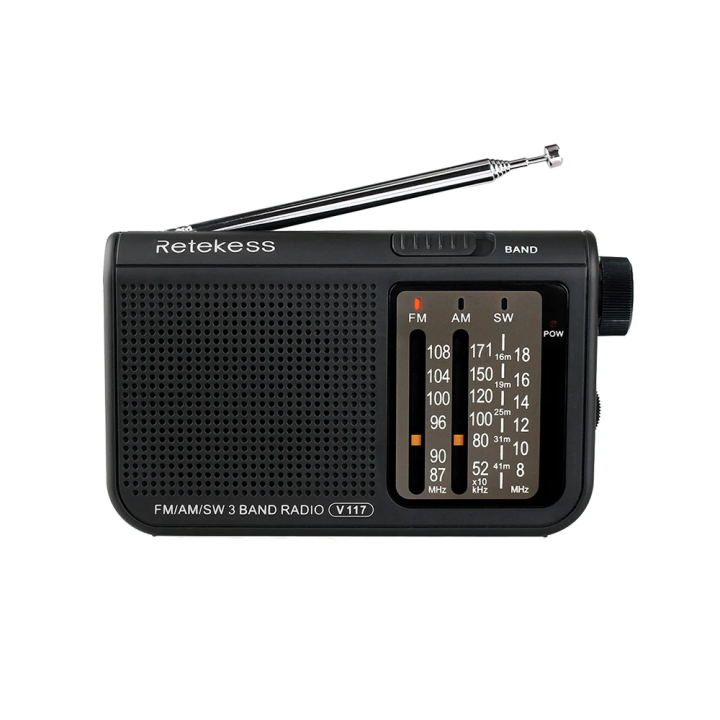 Portable Radios AM FM SW All Waves Multiband Shortwave Full Band Radio ...