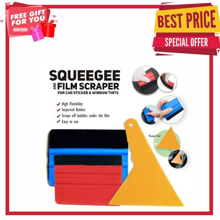 Squeegee And Triangular Film Scraper For Car Sticker Decals Application ...