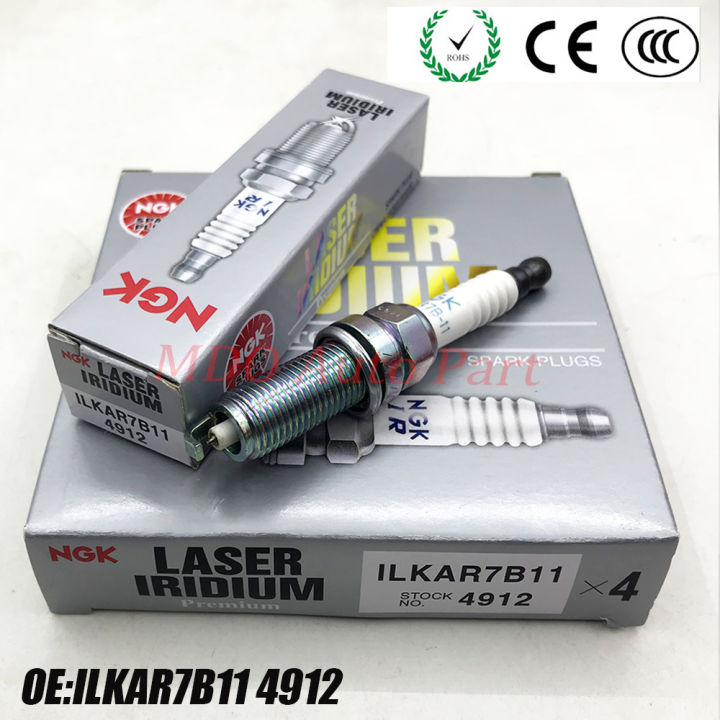 1กล่อง4หัว ILKAR7B11 4912หัวเทียน Iridium เลเซอร์อิริเดียมพรีเมี่ยม ...