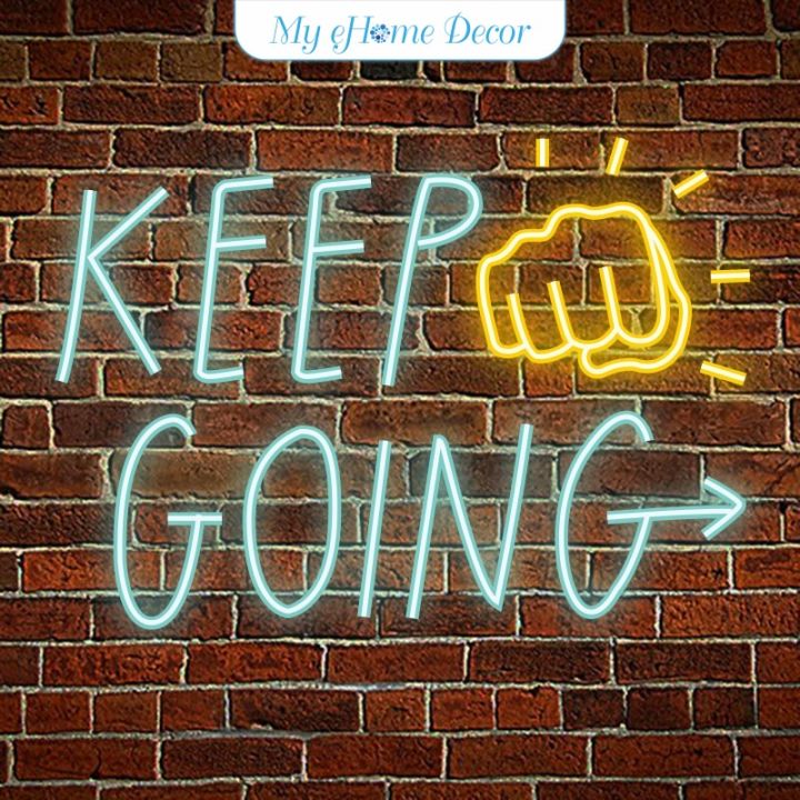 Plug & Play Neon Sign Keep Going | Lazada