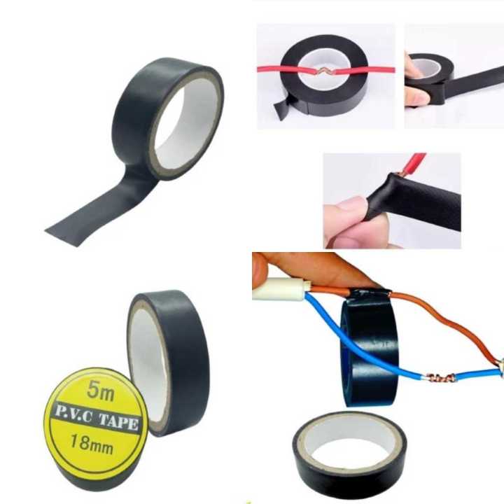 Isolasi Kabel Listrik Lakban Electrical Hitam 18mm 5m Original | Lazada Indonesia