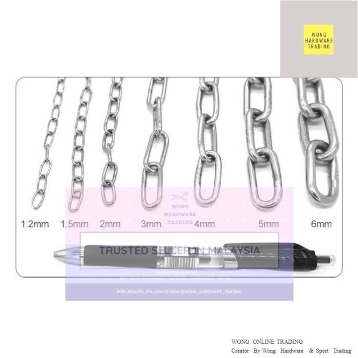 304 Stainless Steel Chain, 1.5mm-6mm, Corrosion and Rust Prevention ...