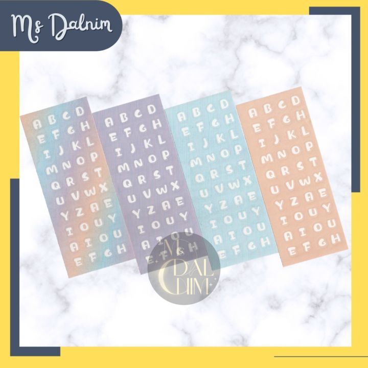 [Ms Dalnim] Stiker Huruf Alfabet Aesthetic Lucu / Sticker Alphabet Cute ...