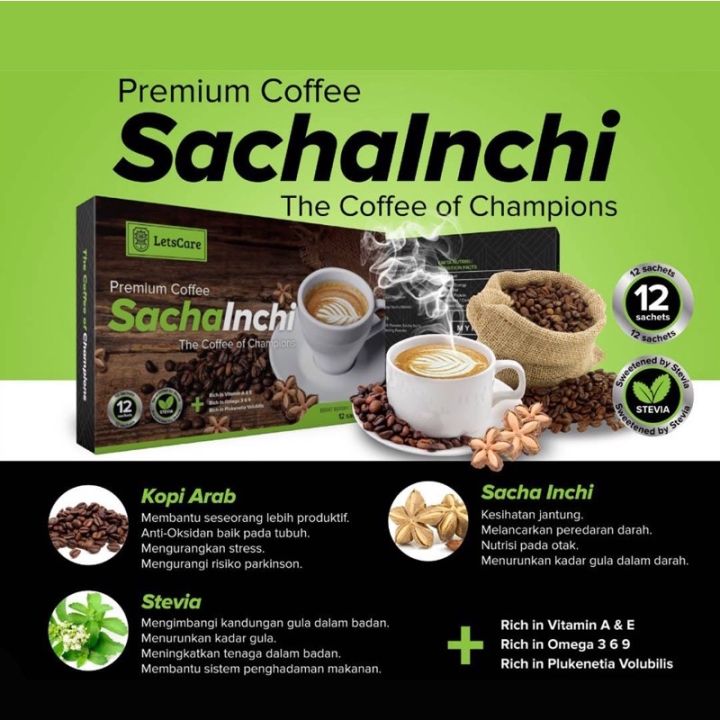 LetsCare Premium Coffee Sacha Inchi Original | Kopi Sacha Inchi Kopi ...