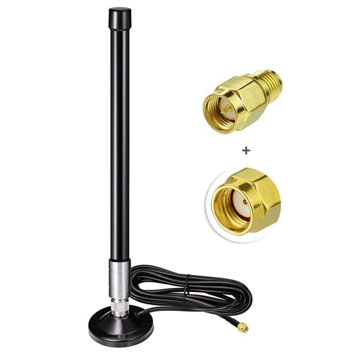 (VEPF) Lora Antenna 915MHz Fiberglass Antenna with Magnetic Base, N-Male & SMA Male Connector ...