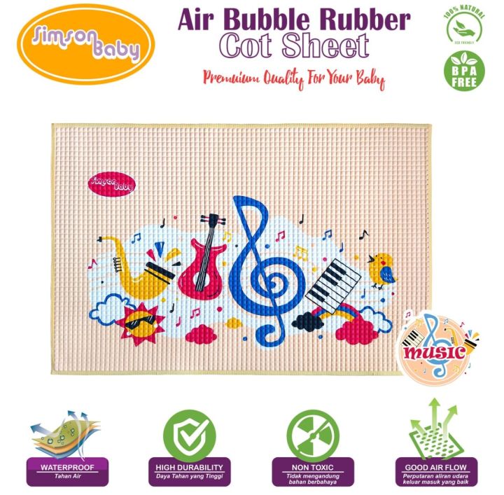 Simson Baby Perlak Bayi Bahan Karet / Rubbermat 60x90cm Yellow Music ...