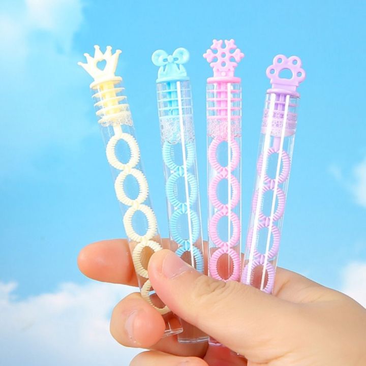 SHEBE668 Soap Colorful Bubble Tube Toy Handheld 5-hole Mini Bubble Wand ...