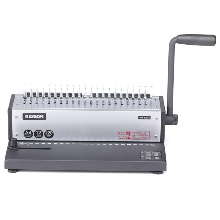 RAYSON SD-1201 A4 Book Comb Binding Machine 21-lubang Comb Binder machine Paper Puncher Punch 12 ...