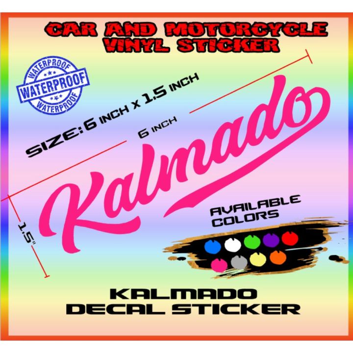 KALMADO TEXT LOGO VINYL STICKERS DECALS (8 INCHES) | Lazada PH