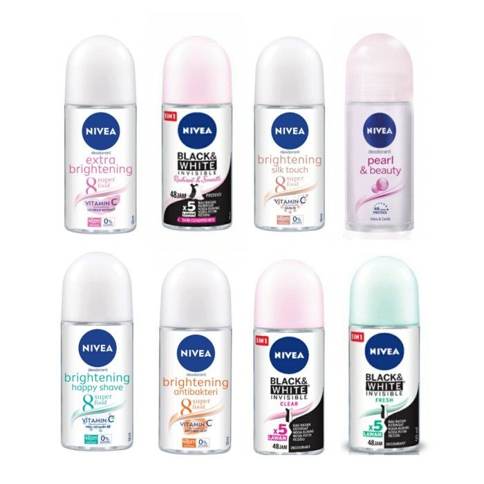 NIVEA Deodorant Roll On Women and Men 25ml 50ml Hijab Fresh Brightening Whitening Pearl by COSME ...