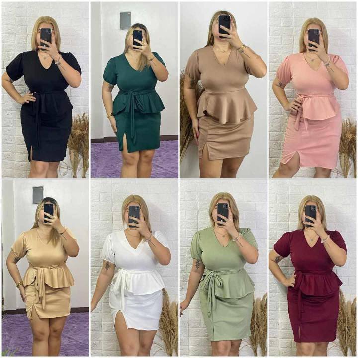 RIVA DRESS PLUS SIZE PANG GRADUATION/SEMI/FORMAL ATTIRE NEOPRENE FABRIC ...