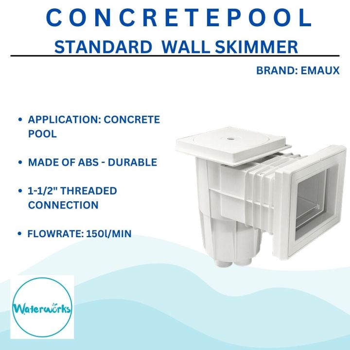 Emaux EM0010-RC Concrete Swimming Pool Standard Wall Skimmer | Lazada PH