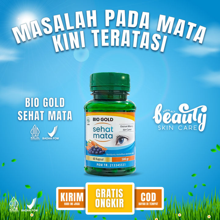 Obat Mata Suplemen Kesehatan Mata Kapsul Bio Gold Isi 60 Kapsul BPOM ...