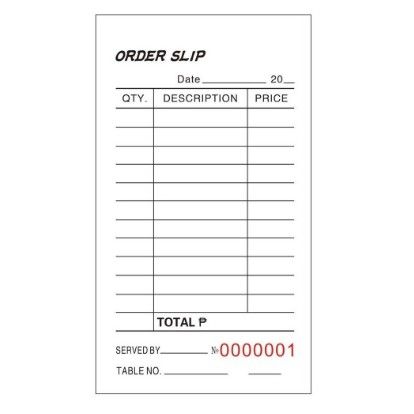 ORDER SLIP Carbonless Copy Paper 7.5x13.5cm （10 Books/1 Set） | Lazada PH