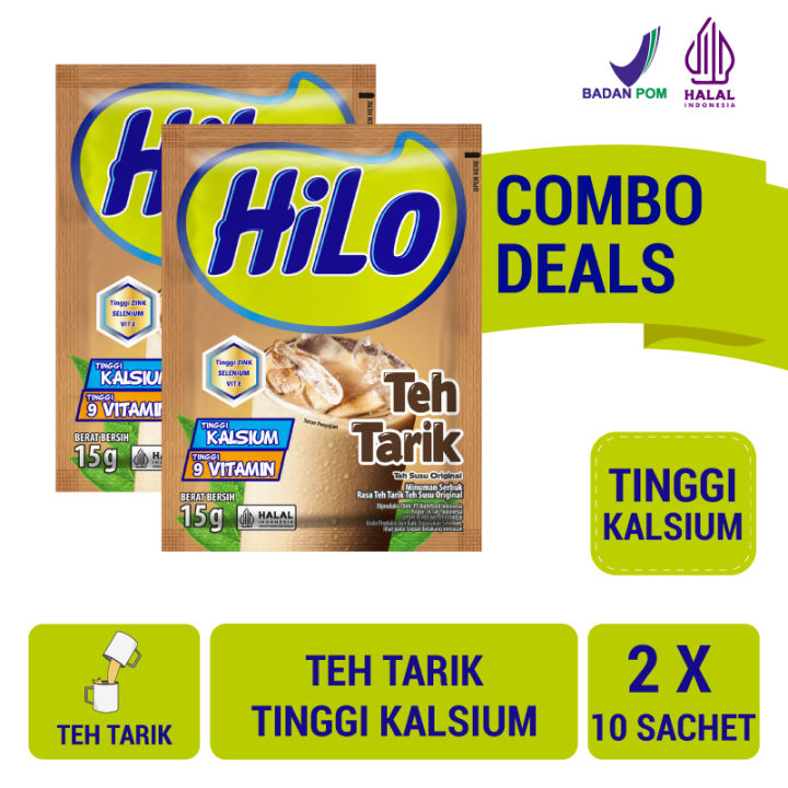 Twin Pack : HiLo Teh Tarik (10 Sachet) - Teh Tinggi Kalsium Bervitamin ...