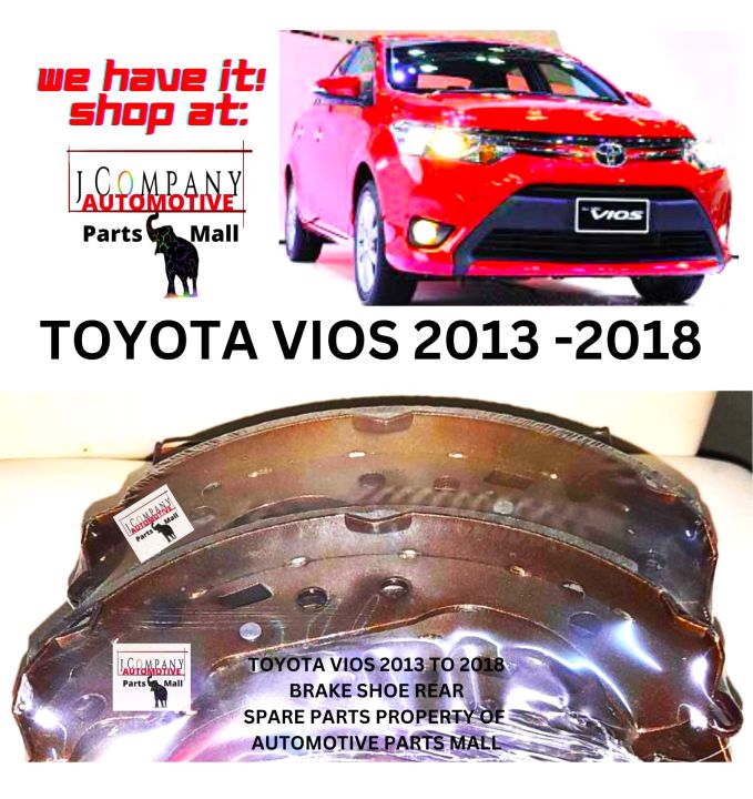 VIOS BRAKE SHOE REAR 2013-2017 SINGLE VVTI NZ ENGINE TOYOTA | Lazada PH