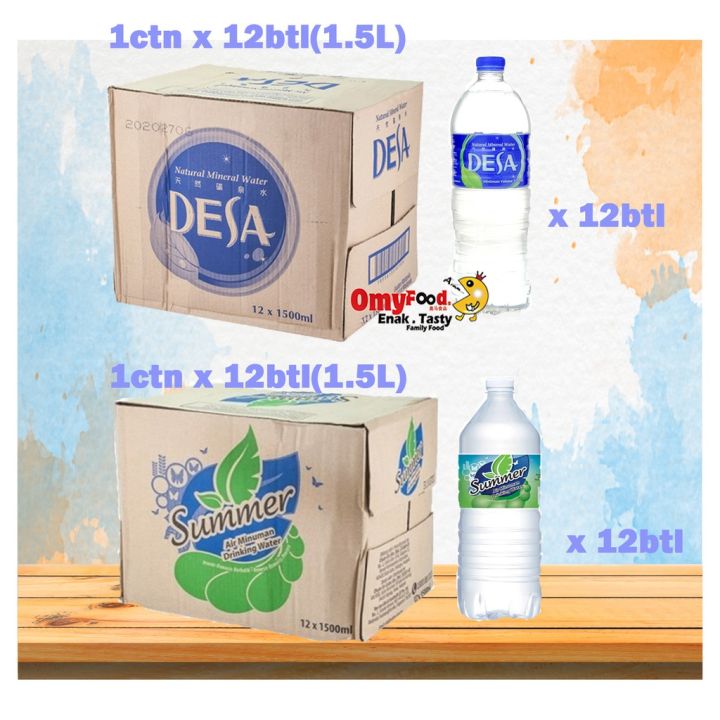 500ml x 24btl (1 Carton) Desa Natural Mineral Water / Summer Drinking ...