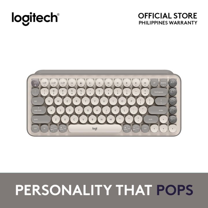 Logitech POP Keys Mechanical Wireless Keyboard with Customizable Emoji ...