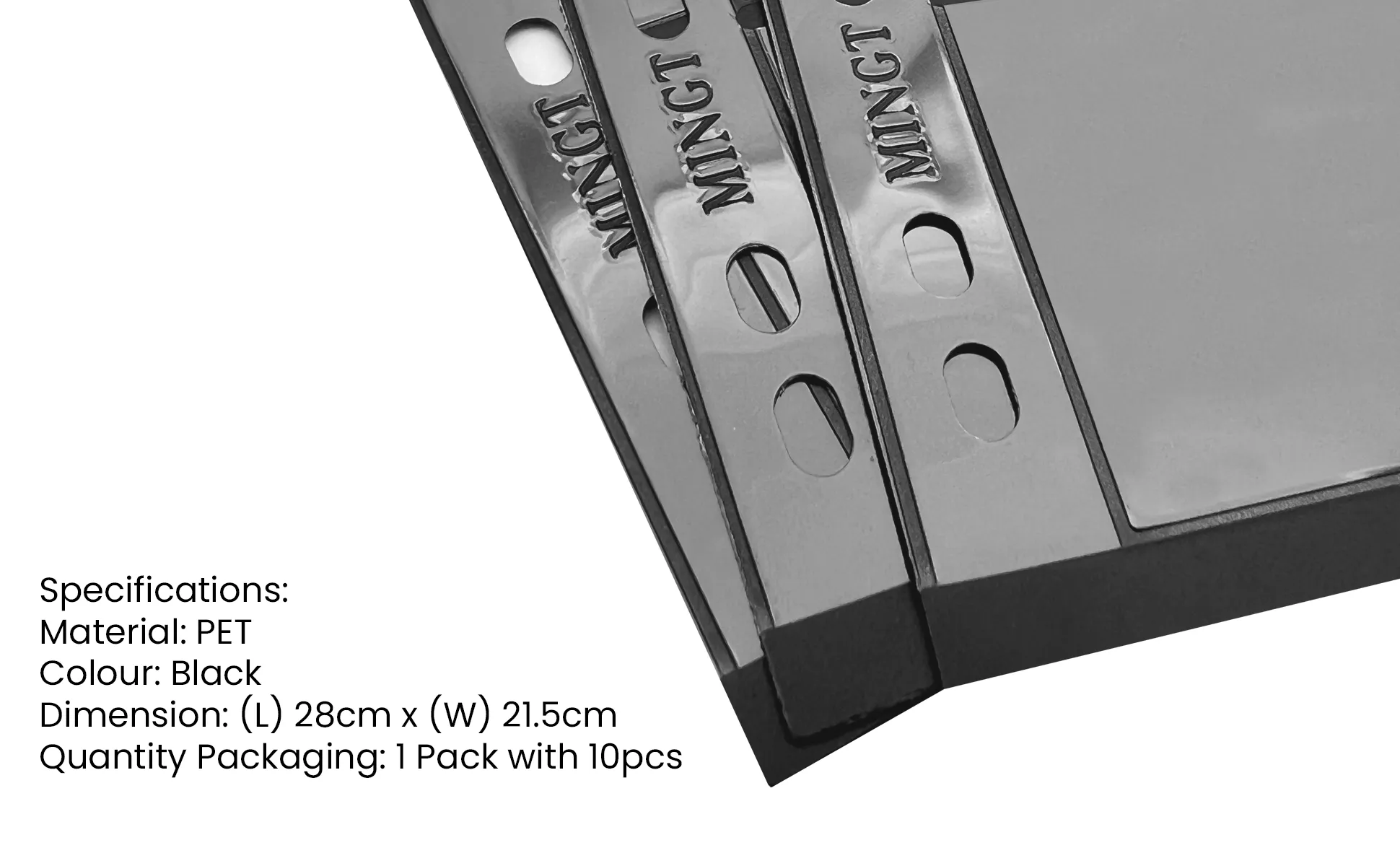 PCCB MINGT 10Pcs Standard 9-Hole Black/Transparent Inner Sheets Stamp ...