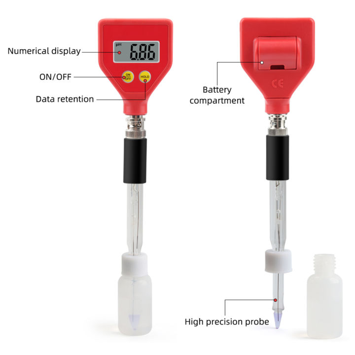 Ph-98108 Ph Meter Water Quality Tester Sharp Glass Electrode Ph ...