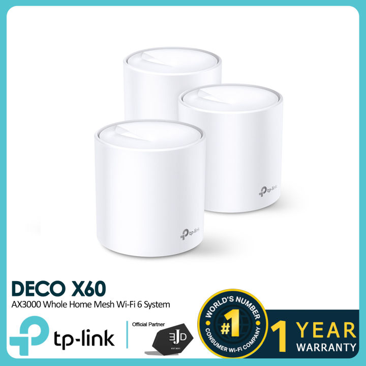 Tp-link Deco X60 3-pack | AX3000 Whole Home Mesh Wi-Fi 6 System | Wifi ...