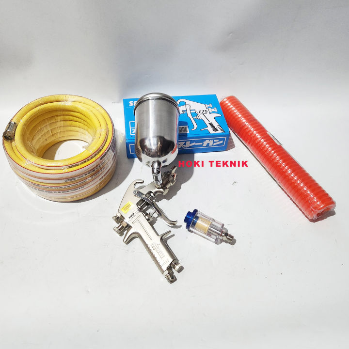 Paket Spray Gun Meiji F75 Selang Angin Recoil | Lazada Indonesia
