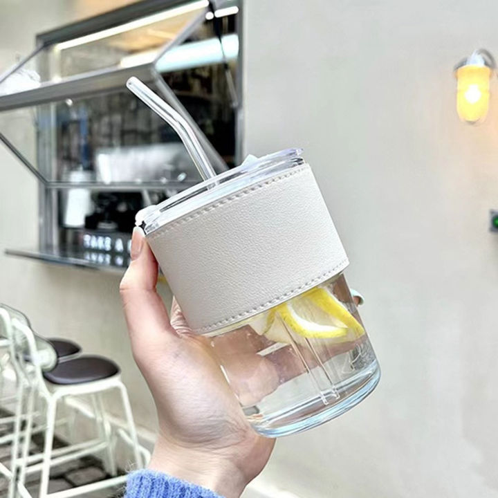 Kaisa Villa Transparent Slub Glass Cup w/Straw | Lazada PH