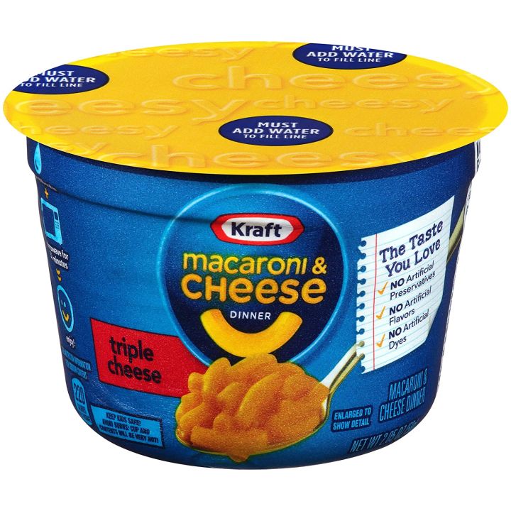 KRAFT Macaroni & Cheese Dinner Per Cup 58g Triple Cheese Instant ...